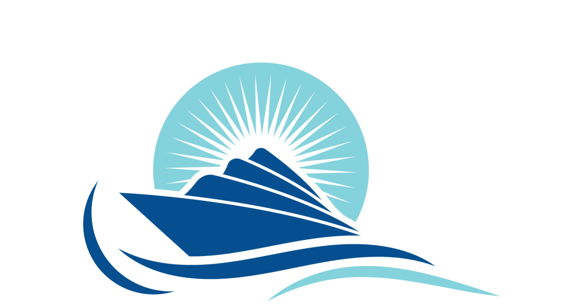 Cruise ship Ocean Logo Template illustration design v.12