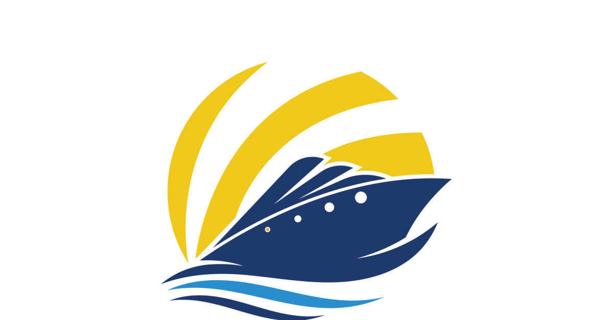 Cruise ship Ocean Logo Template illustration design v.21