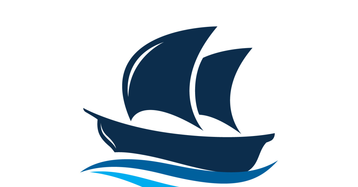 Cruise ship Ocean Logo Template illustration design v.24