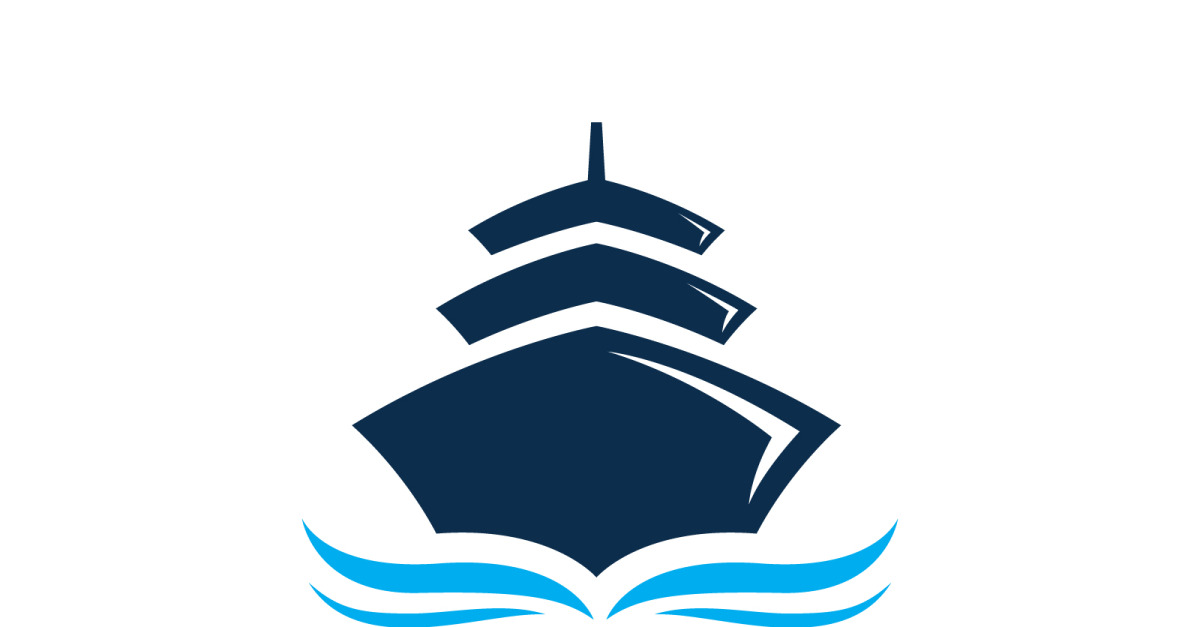 Cruise ship Ocean Logo Template illustration design v.26