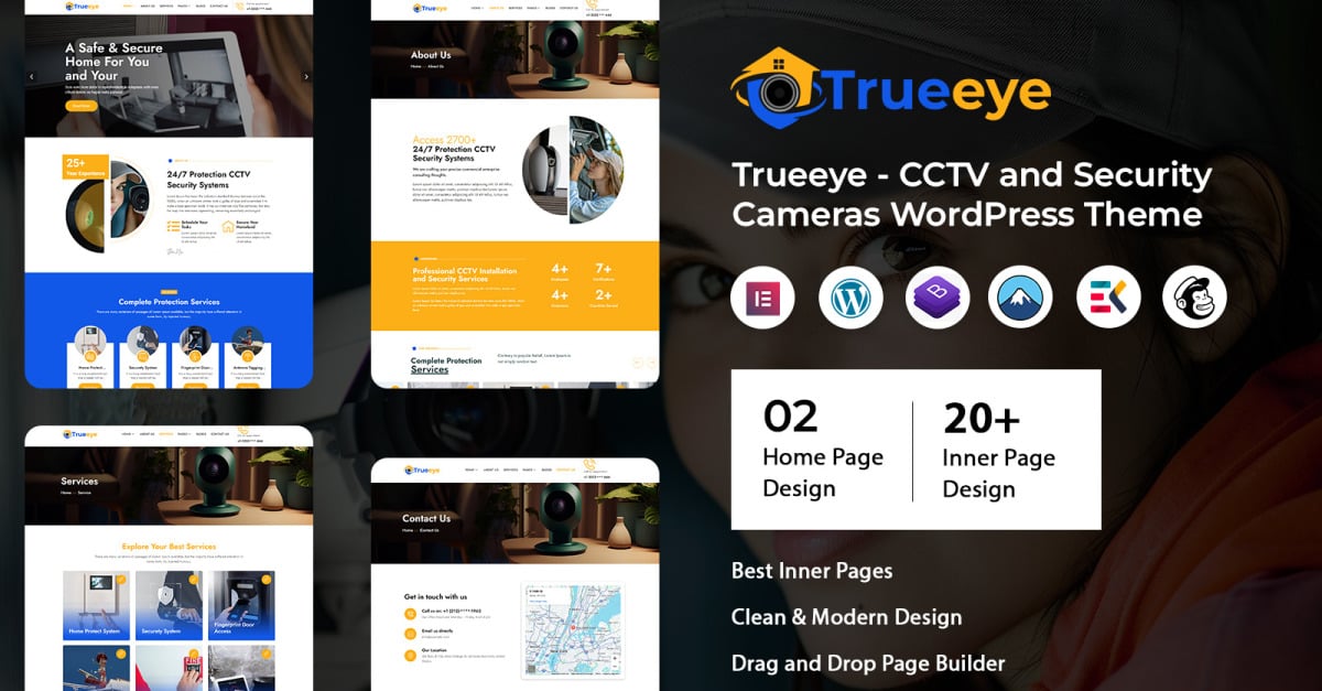 Trueeye - CCTV and Security Cameras WordPress Theme