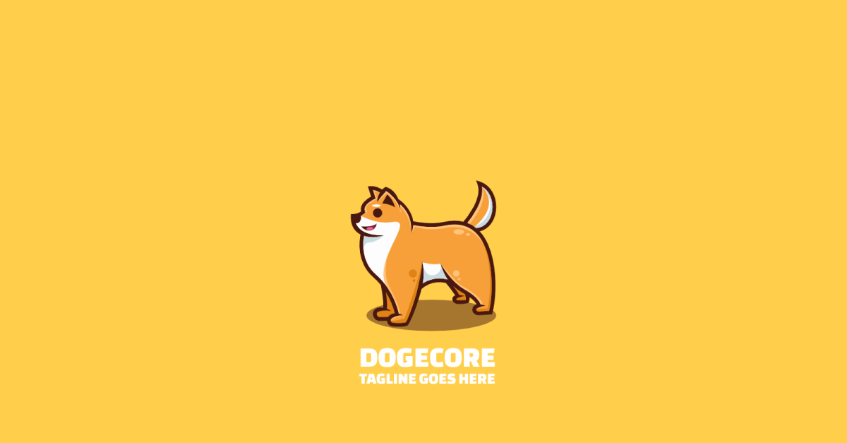 Dogecore Simple Mascot Logo #491106 - TemplateMonster