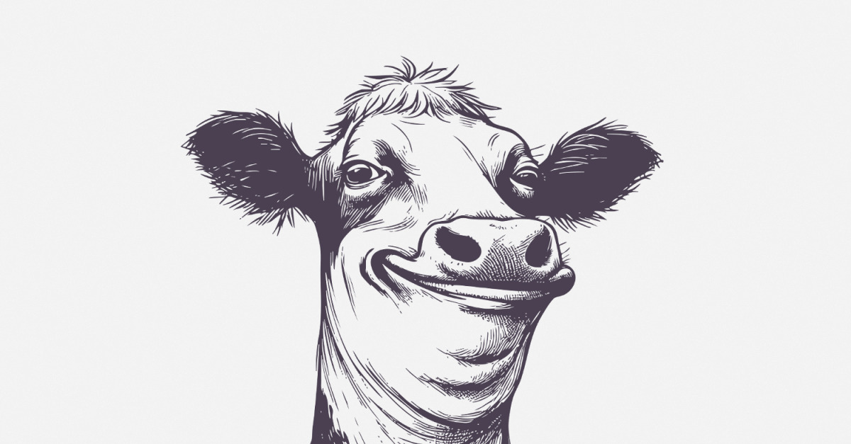 Quirky Cow Clipart Pack, Funny Heifer PNG, Cow Graphics, Humorous Cow ...