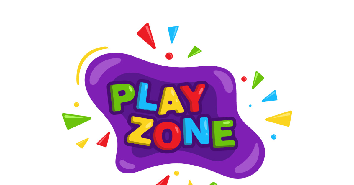Happy kids zone concept vector illustration icon Logo design v.2