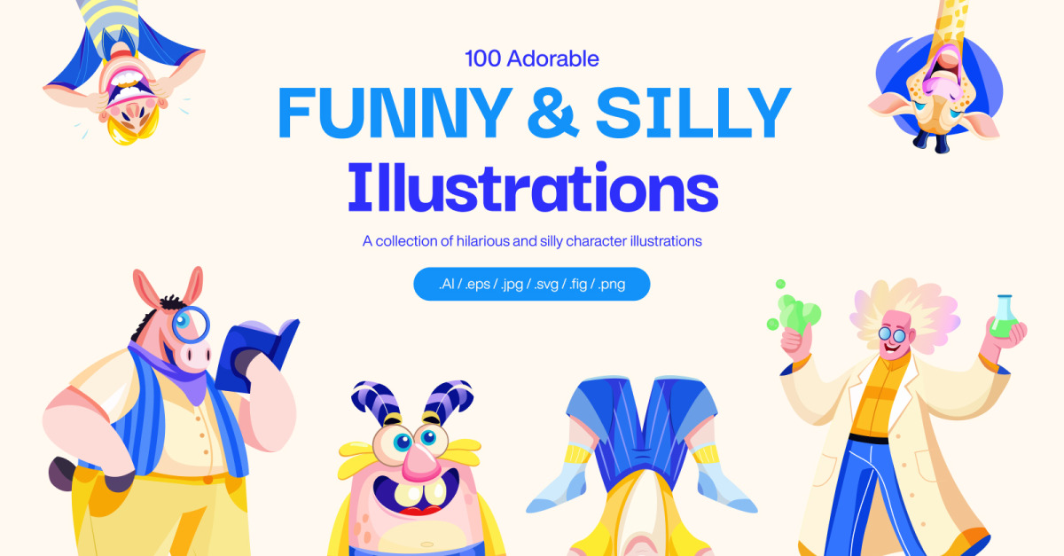 Funny and Silly Character Illustrations - TemplateMonster