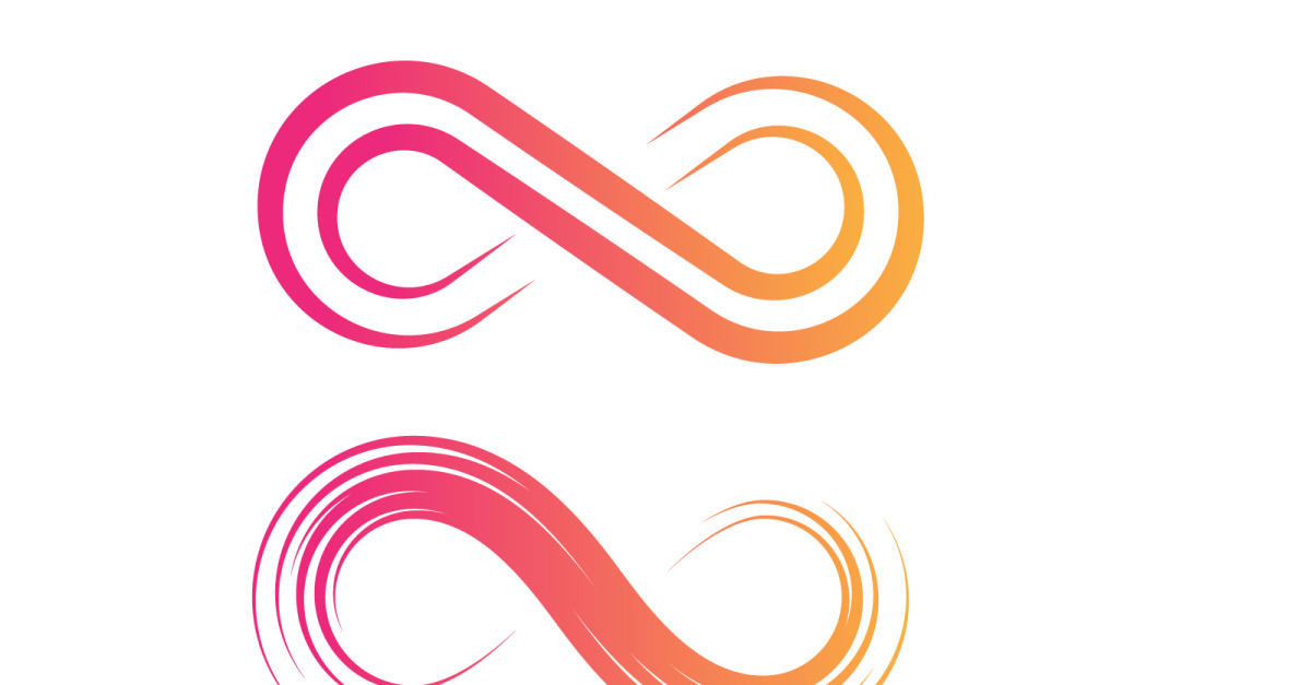 Ilustração do ícone do vetor de design de movimento de loop infinito v.9