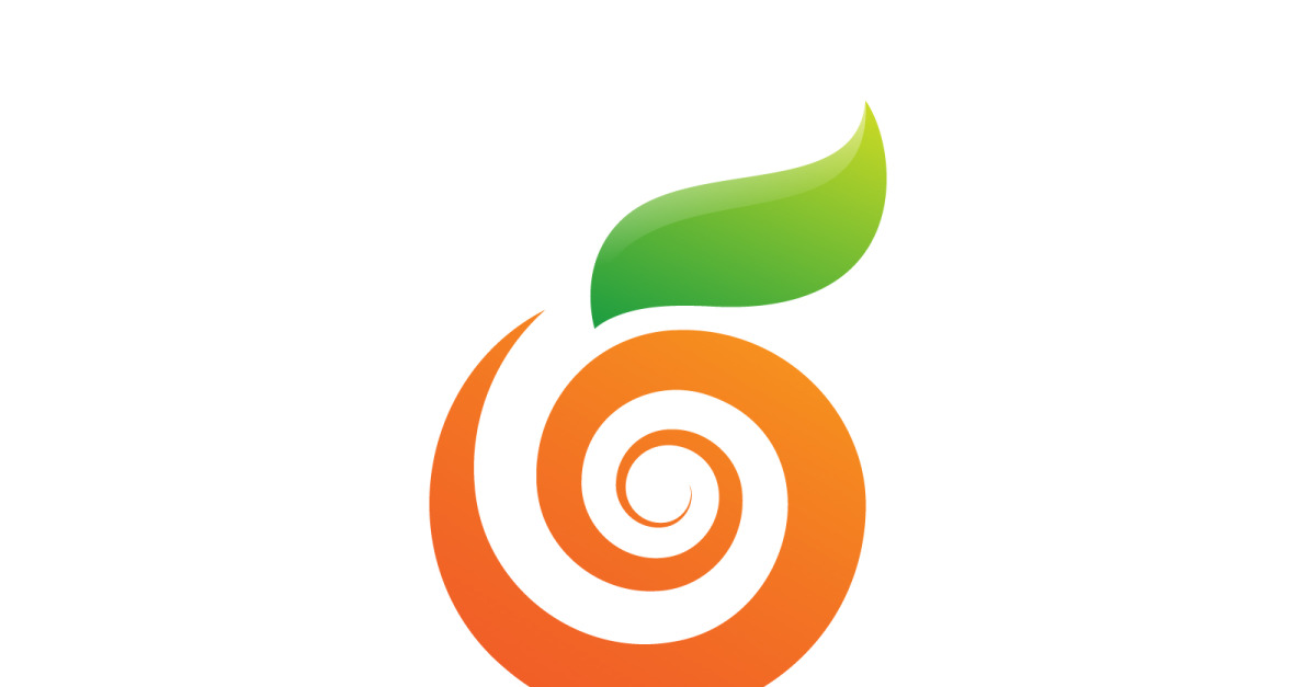 Conception de logo de fruits frais orange illustration vectorielle v.3