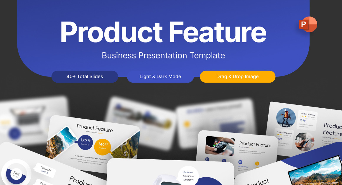 Product Feature Business PowerPoint Template