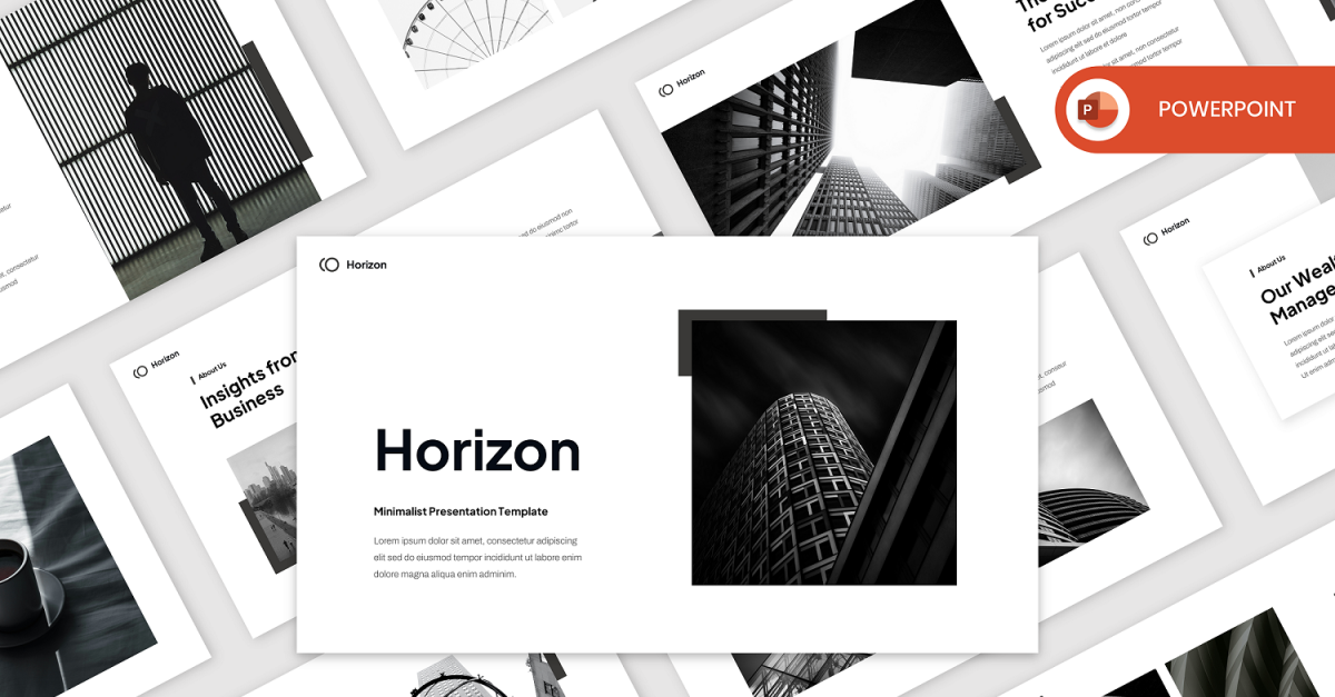 Horizon - Minimal PowerPoint Template - TemplateMonster