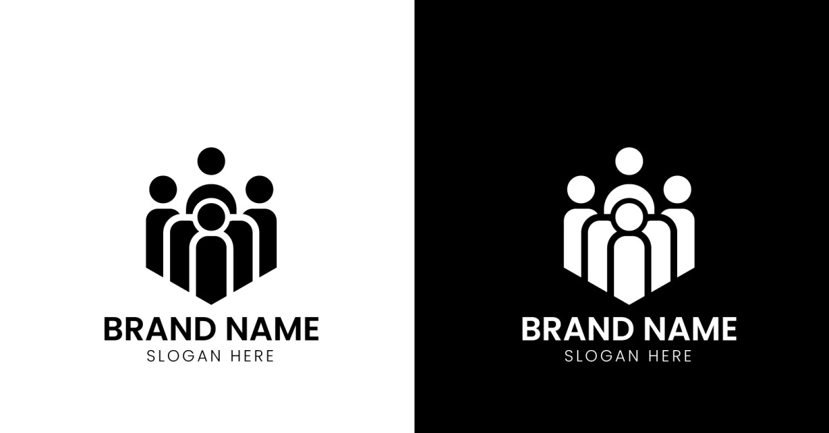 Human crowd vector business logo-707 - TemplateMonster