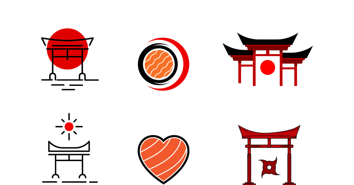 Tour and travel Japan element Vector icon Logo design v.24
