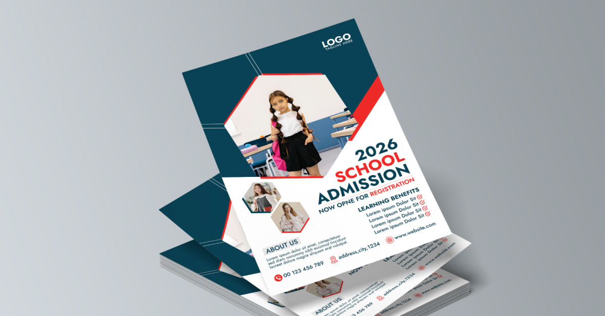 Example of a flyer poster for an educational entrance