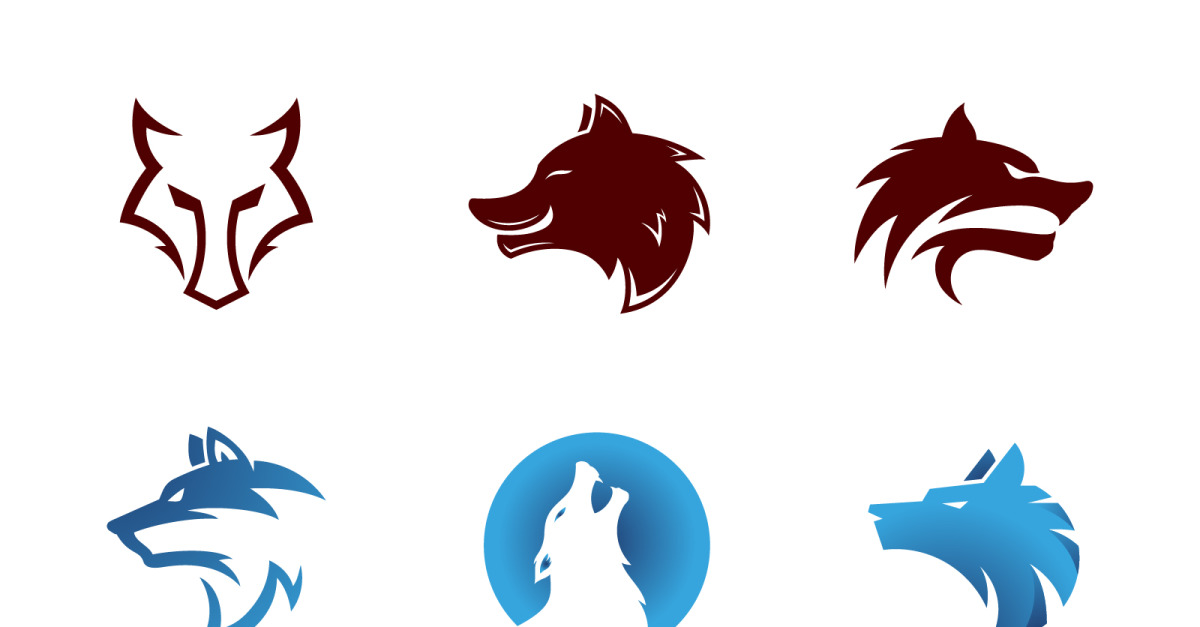 Wolf Head Template vector illustration template v.20