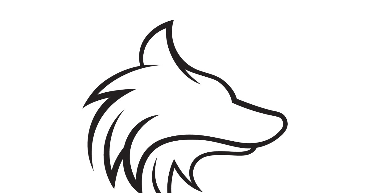 Wolf Head Template vector illustration template v.4