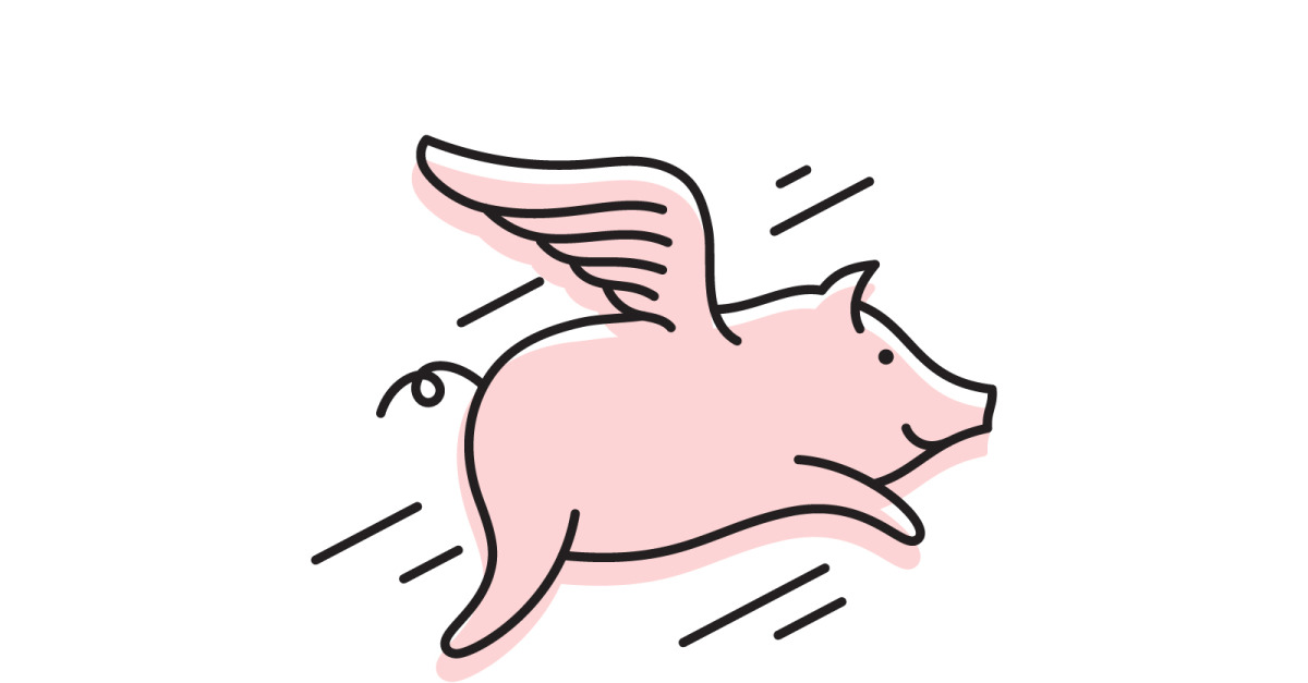 Modèle d'illustration d'icône de vecteur de symbole mignon de cochon v.8