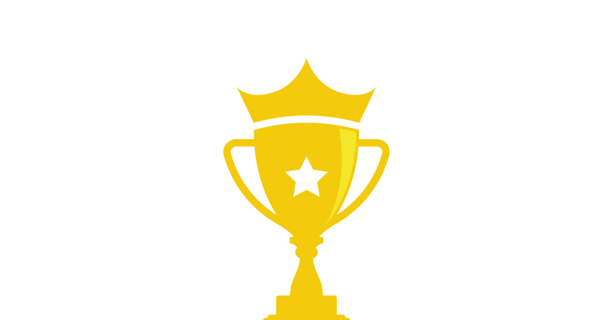 Trofeum Zwycięzca Wektor ikona projekt ilustracja Szablon v.1