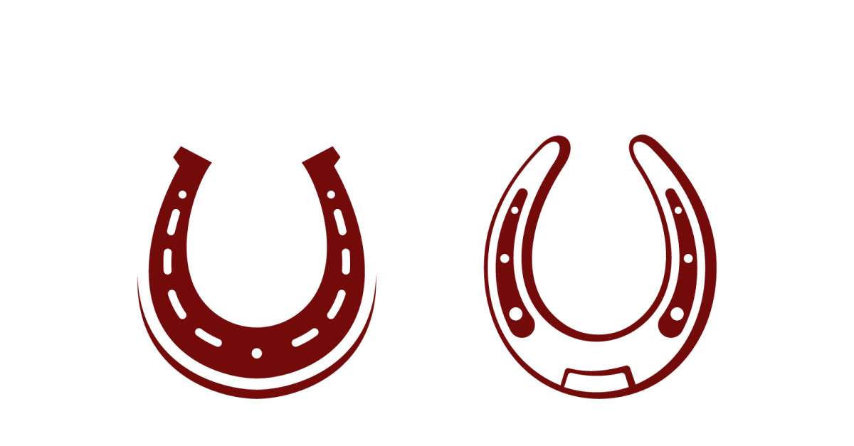 At nalı Vektör simgesi tasarım çizimi Şablon v.11