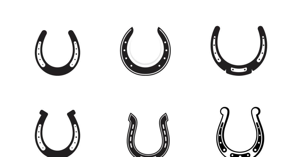 At nalı Vektör simgesi tasarım çizimi Şablon v.13