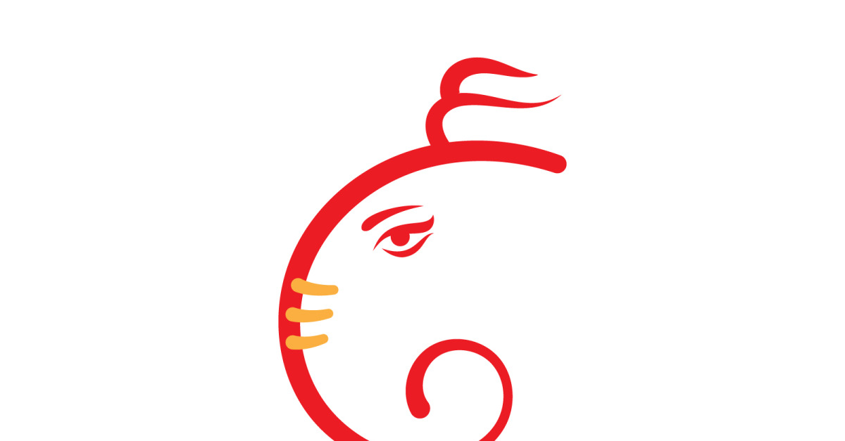 Ganesha Logo Vector icon design illustration Template v.4