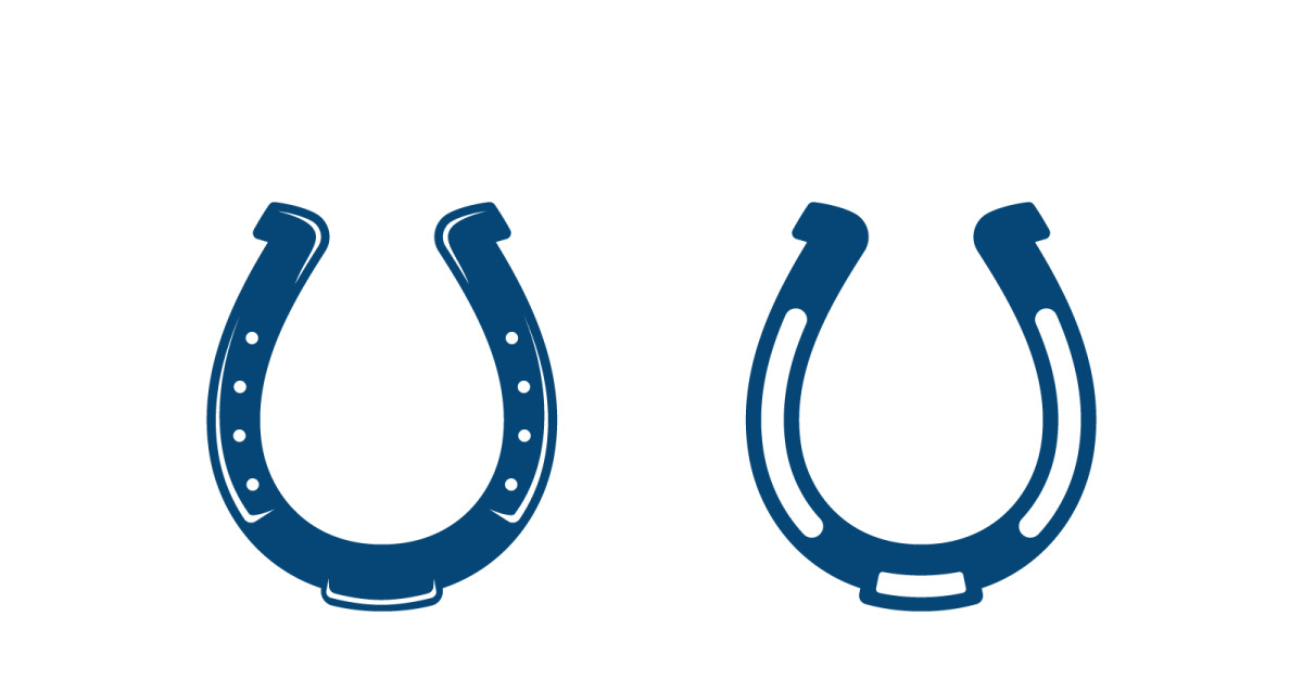 Modèle d'illustration de conception d'icône vectorielle de fer à cheval v.5