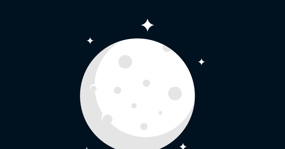 Ilustración de diseño de icono vectorial de concepto de espacio lunar Plantilla v.3