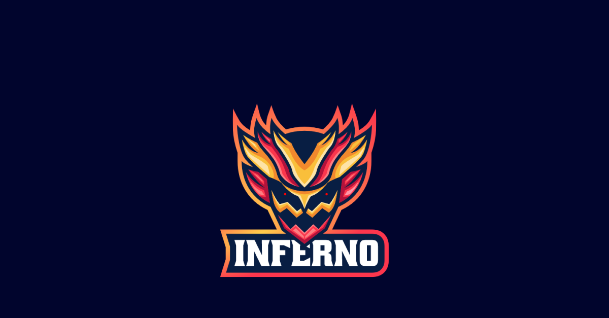 Logotipo do mascote simples do inferno - TemplateMonster
