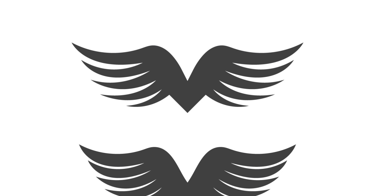 Falcon wing icon illustration logo Template vector v.7