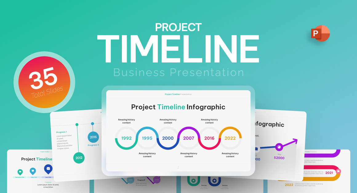 Project Timeline Business PowerPoint Template