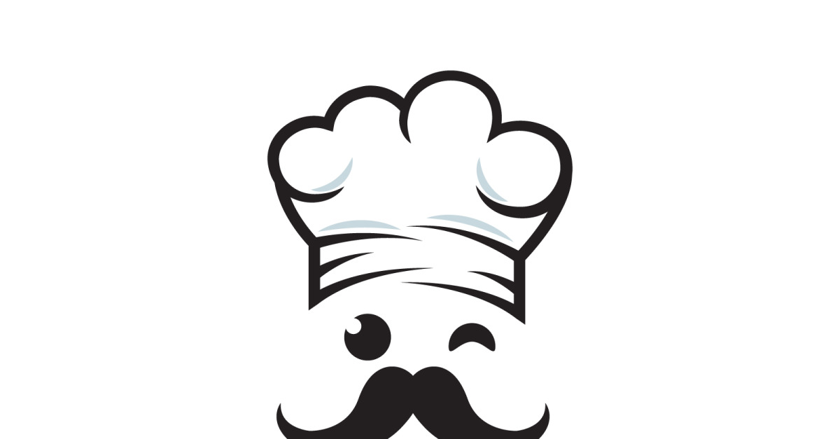 Şef pişirme elemanı logo şablonu vektör çizimi v.11