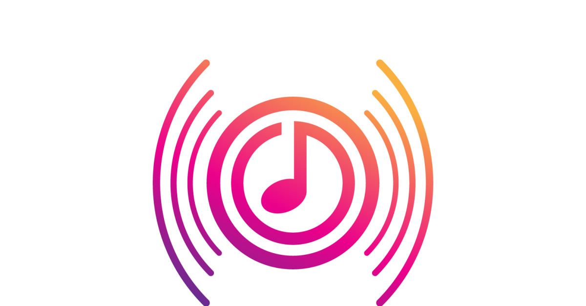 Speaker waves vector logo illustration design v.3