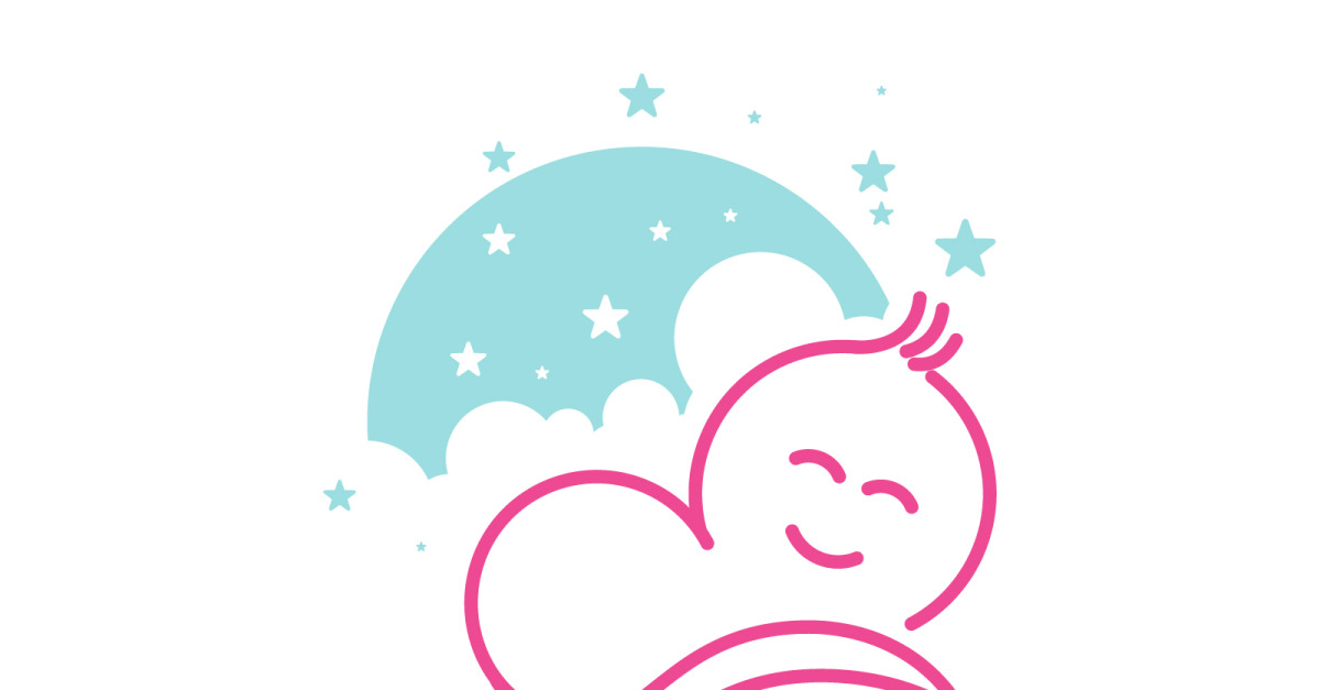 Cute baby Shop logo Vector icon design logo template v.12
