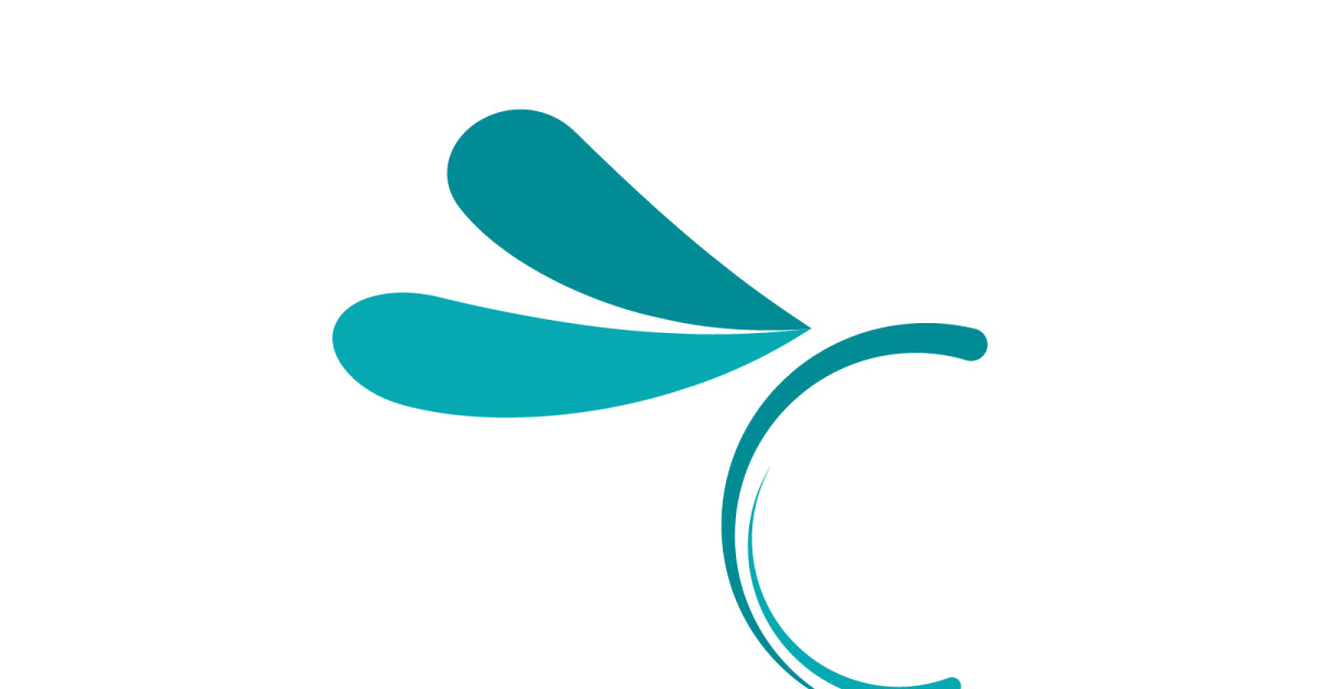 Logotipo de ícone de ilustração de libélula Design Template v.12