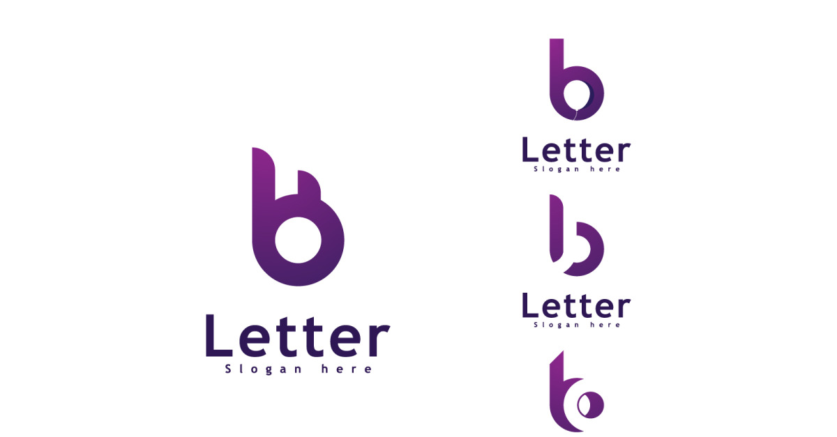Letter B logo icon design template, Creative B logo symbol 15