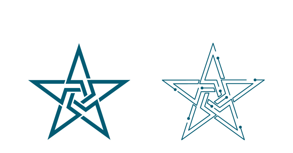 Plantilla de diseño de ilustración vectorial de icono de estrella v.2
