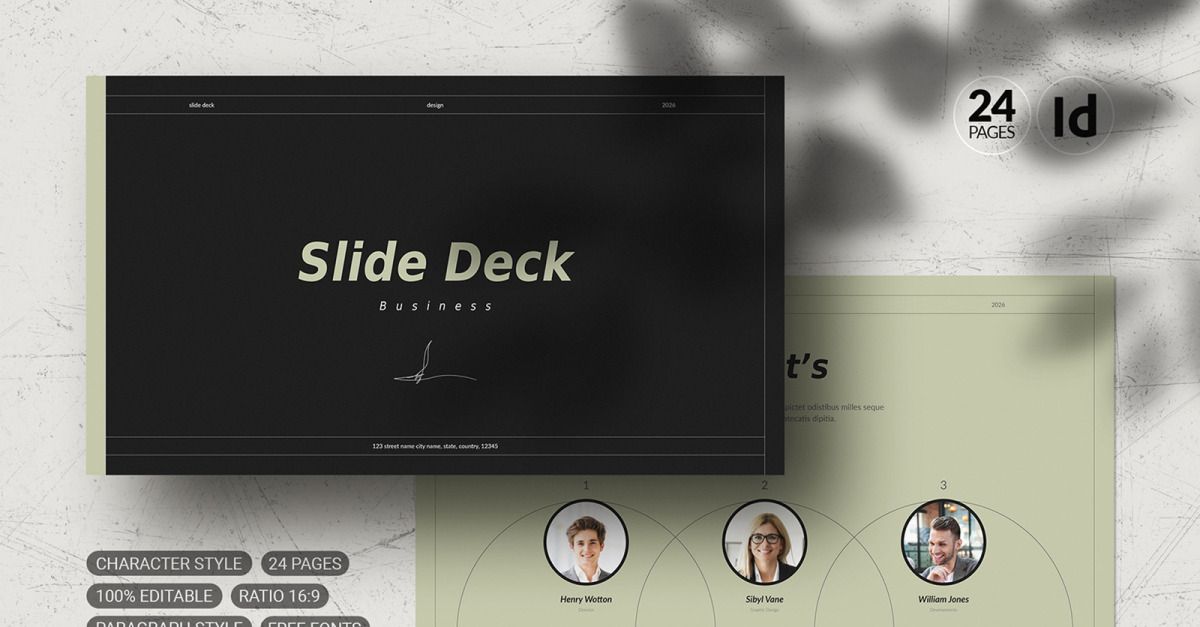 Business Slide Deck (InDesign) #494555 - TemplateMonster