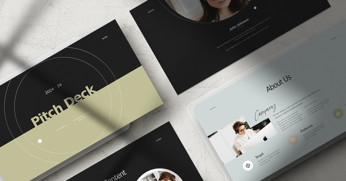 Modèle de pitch deck | InDesign #494547 - TemplateMonster