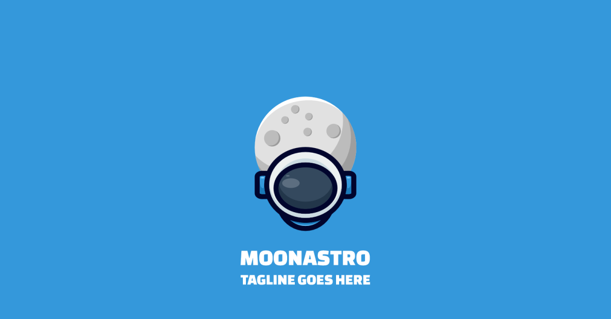 Moonastro Simple Mascot Logo #495074 - TemplateMonster