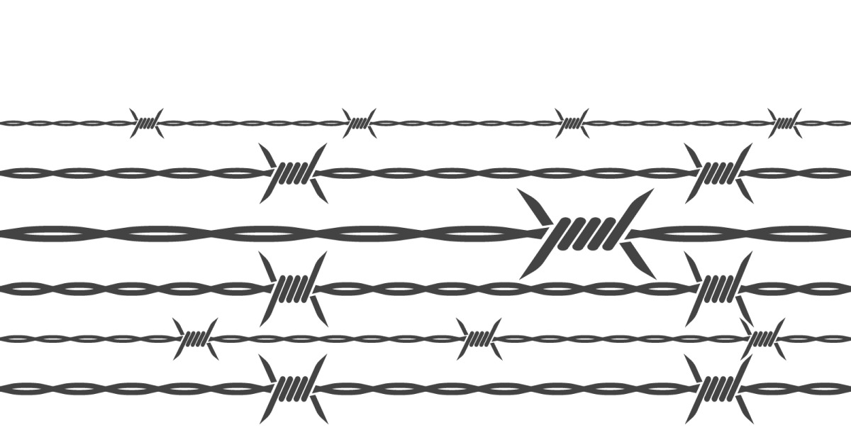 Barbed wire vector illustration design template v.11