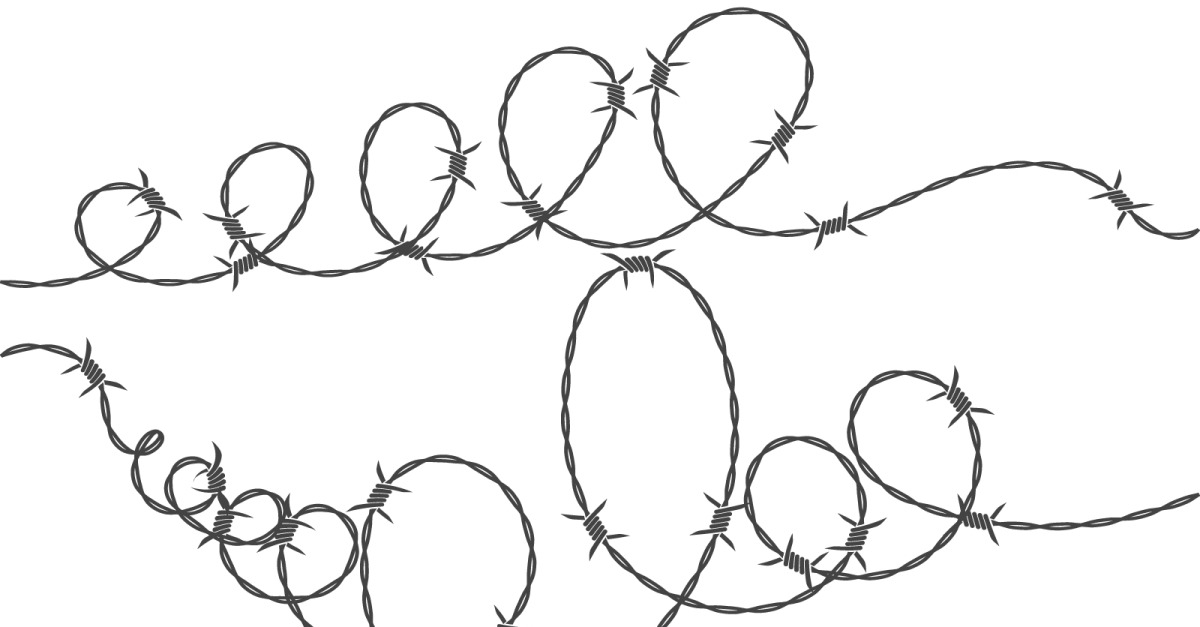 Barbed wire vector illustration design template v.5