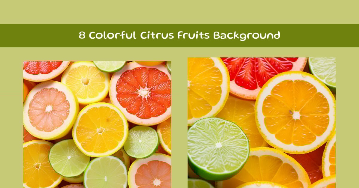 Colorful Citrus Fruits Background #495413 - TemplateMonster