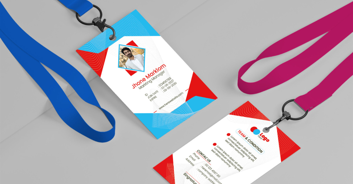 Employee identity card template for a corporate firm
