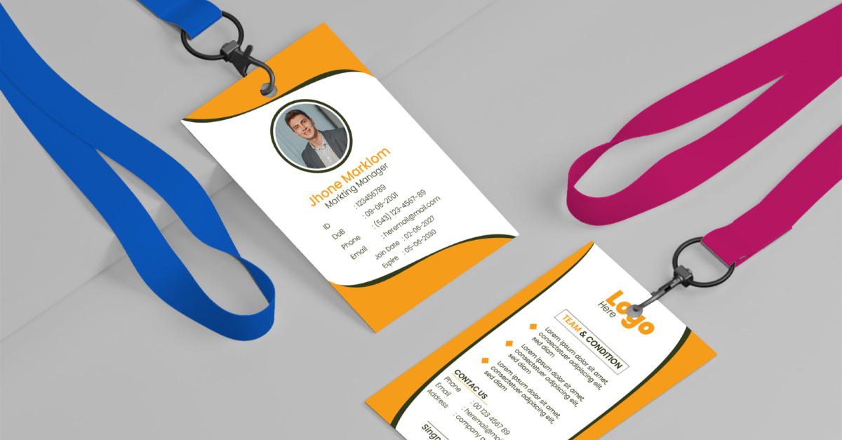 Plantilla fácil y clara para diseñar tarjetas de identificación de ...