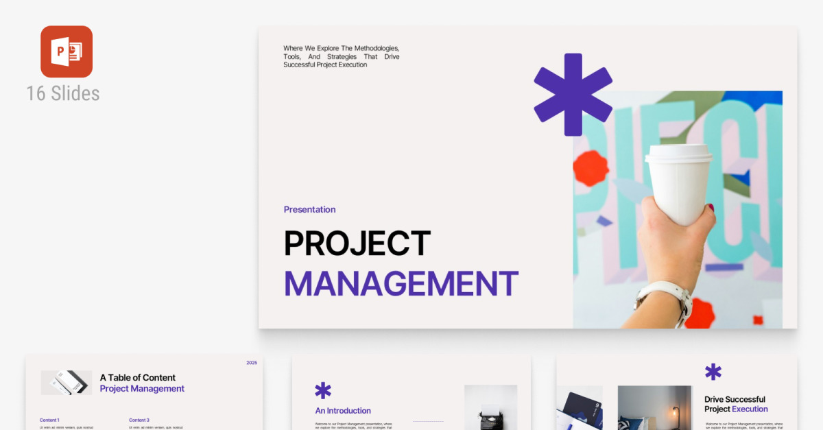 Elegante modello di PowerPoint per la gestione dei progetti