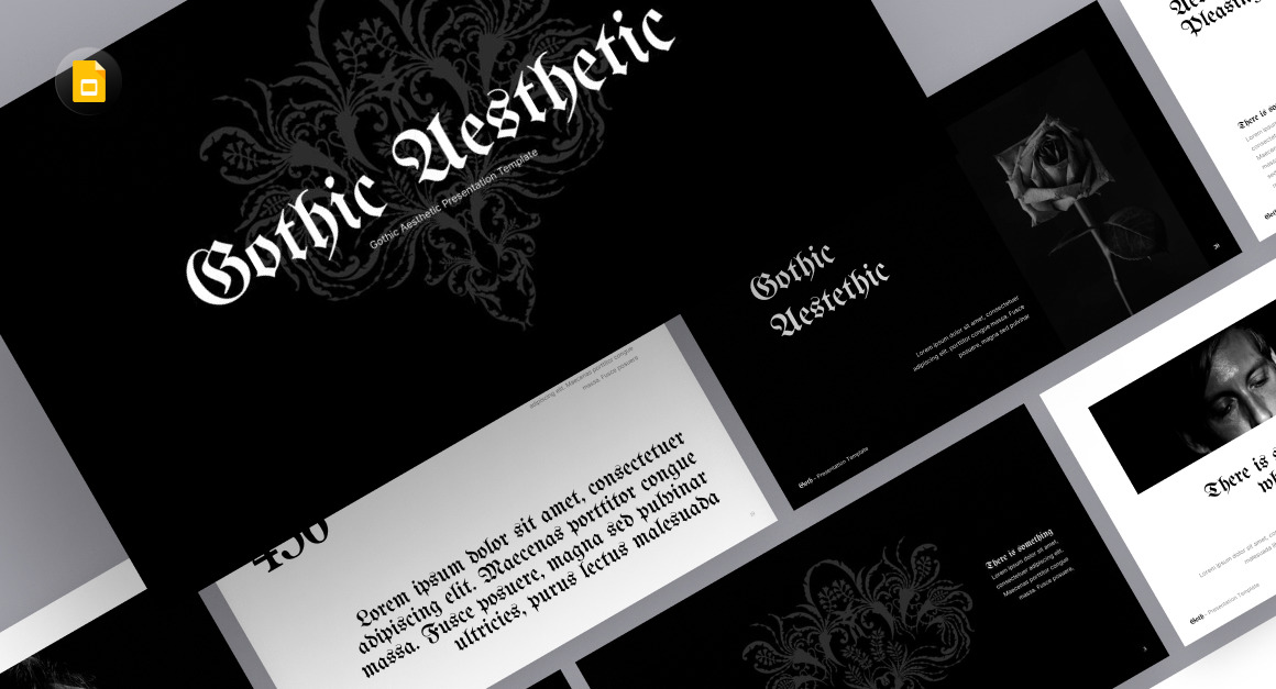 Gothic Aesthetic Google Slides Template - TemplateMonster