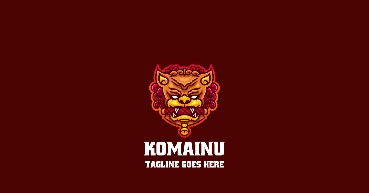 Logotipo de mascote simples Komainu #496292 - TemplateMonster