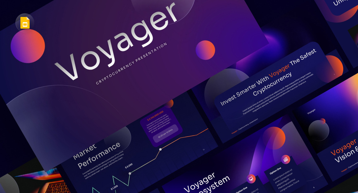 Voyager Cryptocurrency Google Slides Template