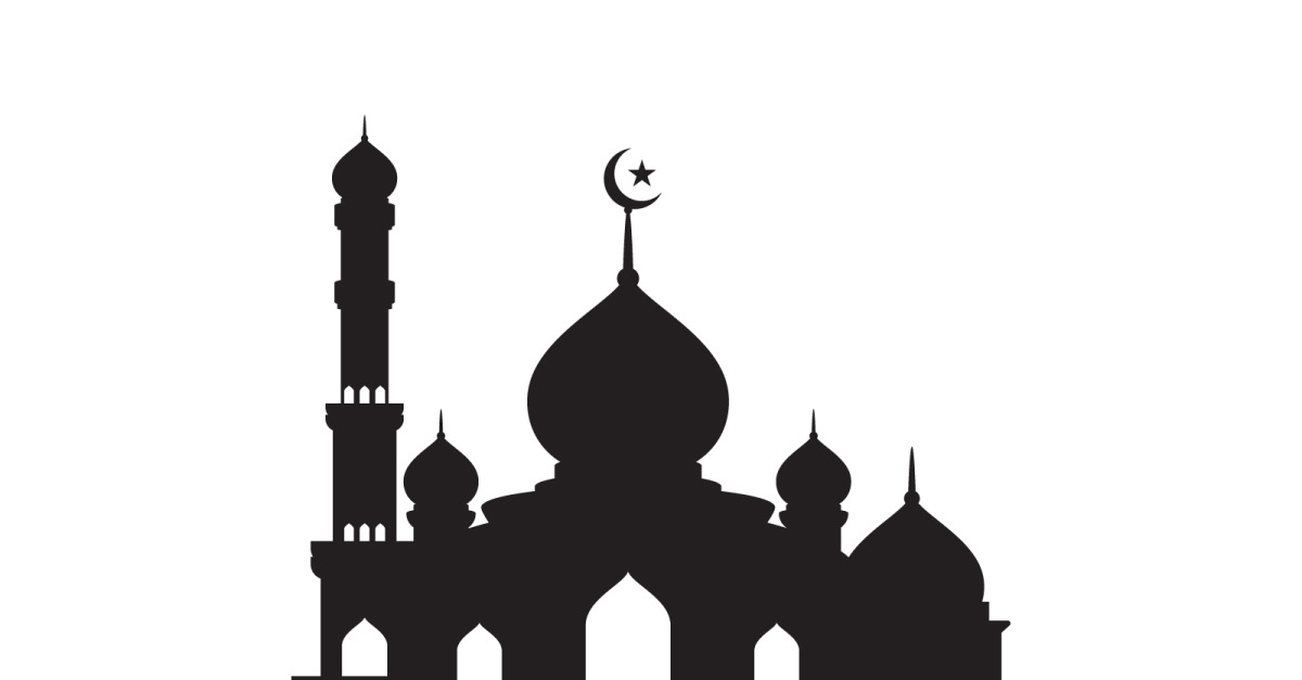 İslami Yapı Cami Logo İllüstrasyon tasarım şablonu v.18