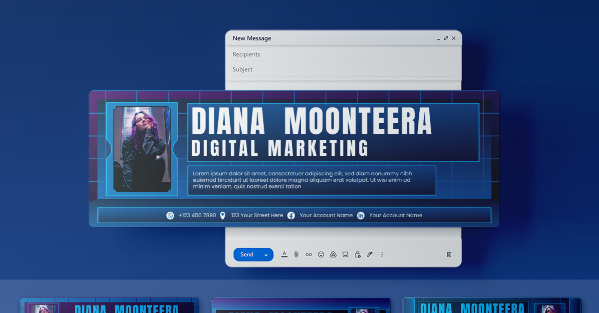 Futuristic Email Header Template #496445 - TemplateMonster