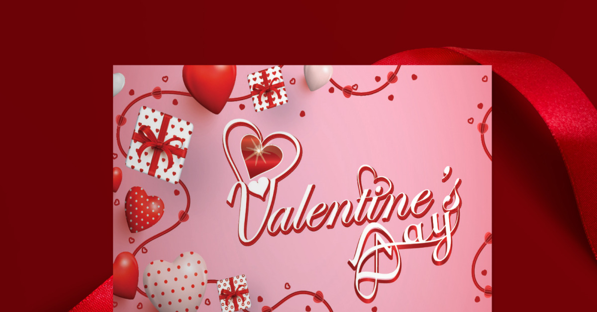 Plantilla de tarjeta para el día de San Valentín