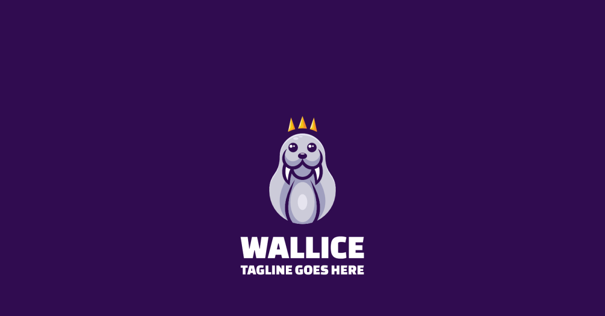 Wallice Simple Mascot Logo #496783 - TemplateMonster